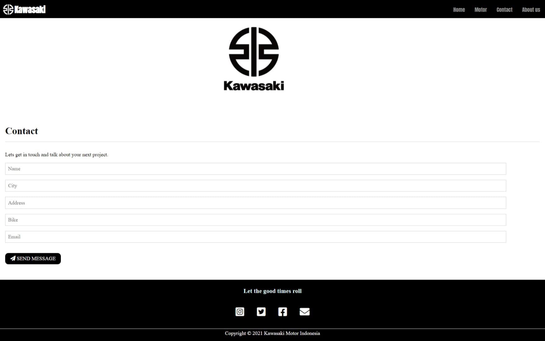 Kawasaki Motor Fan Web - Website Teens - Student Project | Timedoor Academy